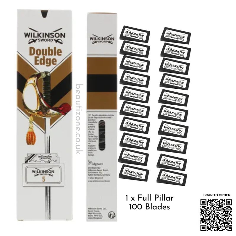 100 x Wilkinson Sword Double Edge Razor Blades Made in GER — Beautizone UK
