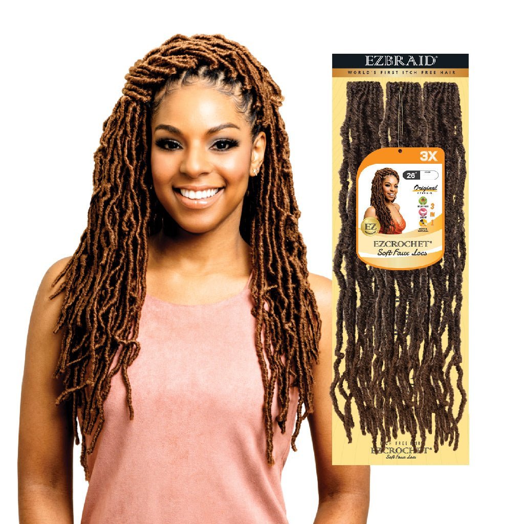 EZBRAID Crochet Hair Style Soft Faux Locs 26"-3X Value Pack — Beautizone UK