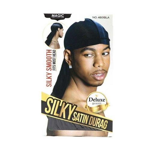 Magic Collection Deluxe Silky Satin Durag # 4801BLA - Beautizone UK